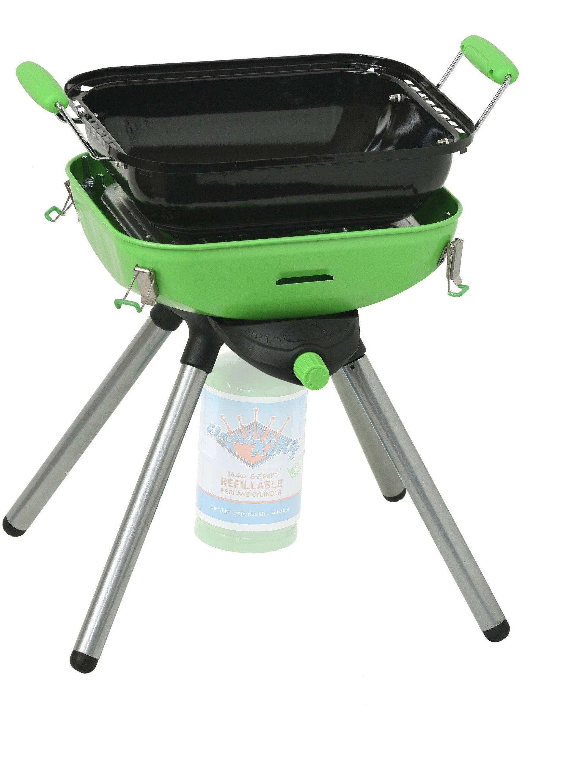 Flame King Multi-Function Portable BBQ Grill Camp Stove Camping ...