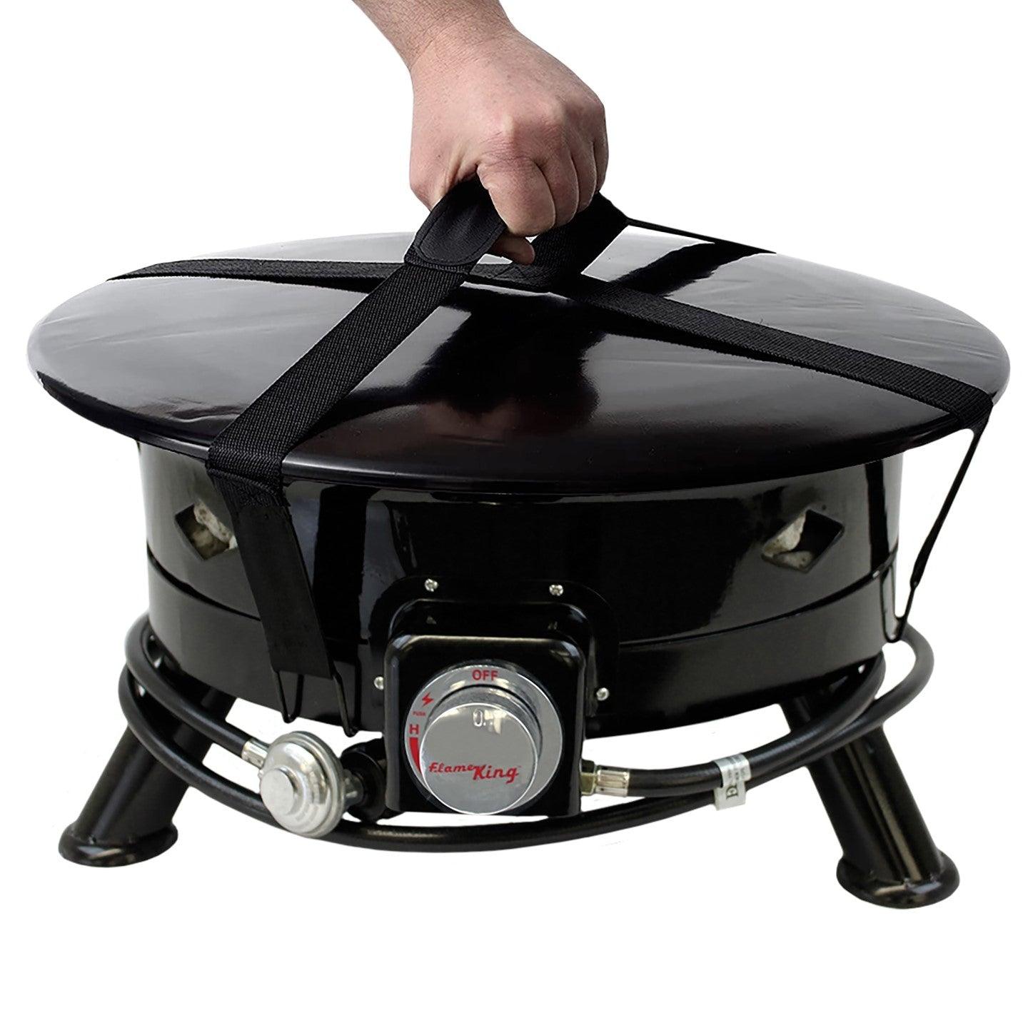 Flame King Outdoor Portable Propane Gas 24″ Fire Pit Bowl with Self ...