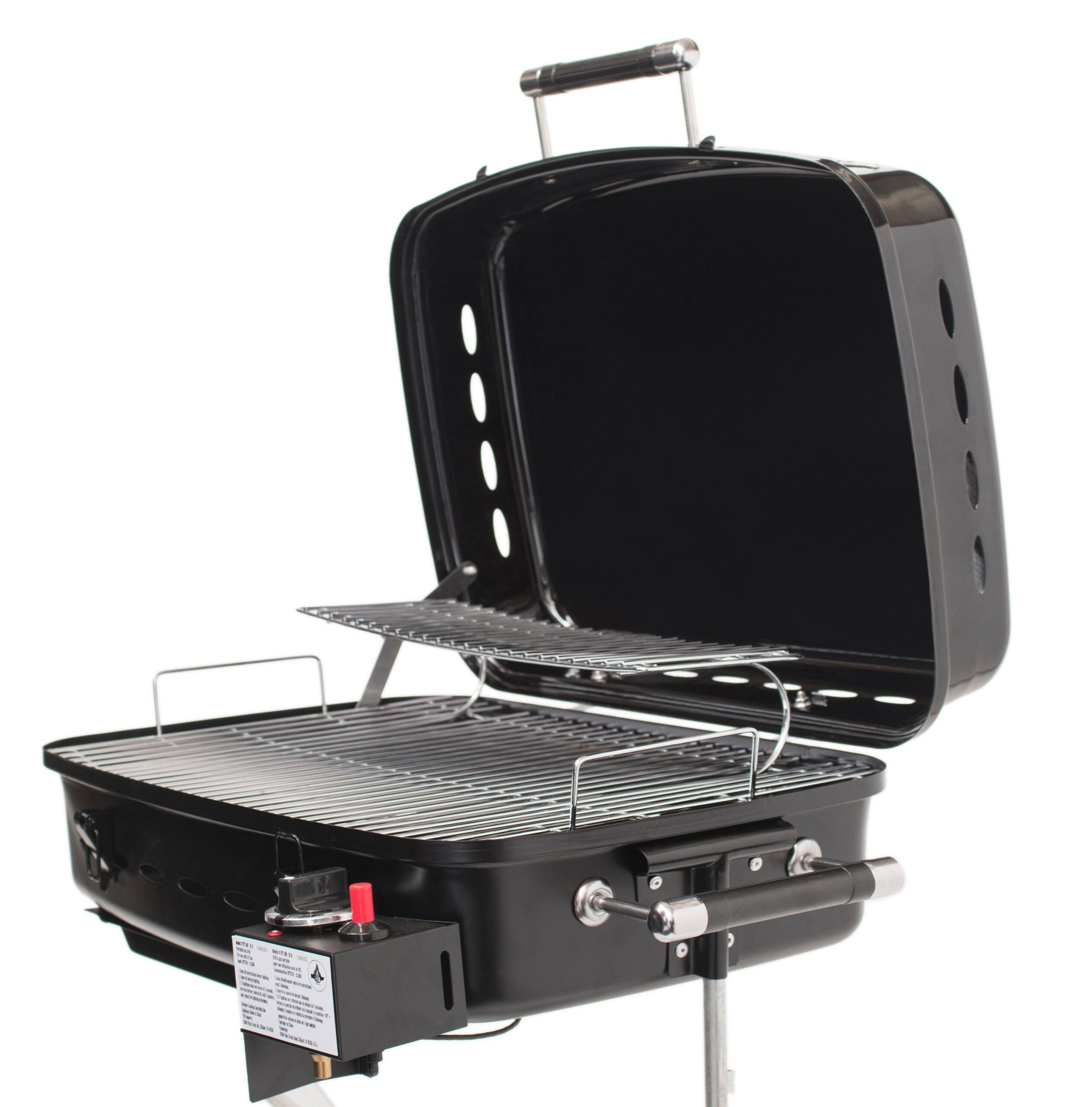 Flame King RV Trailer Mounted Grill BBQ with Carry Bag - MartDiscover.com