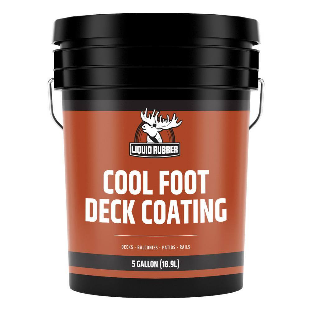LIQUID RUBBER 5 Gal. Misty Gray, Liquid Rubber Cool Foot Deck Coating ...