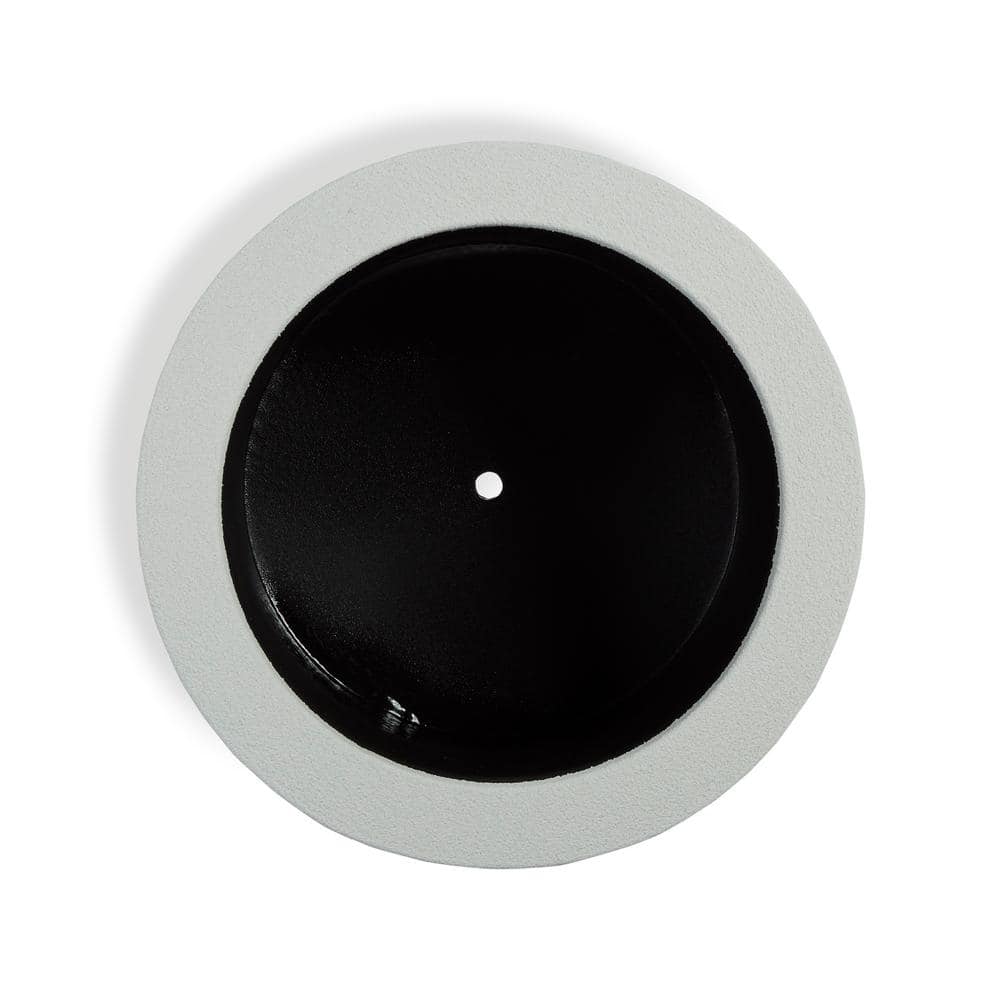 PolyStone Planters Baja Round 23 in. x 19 in. Concrete Gray Composite ...