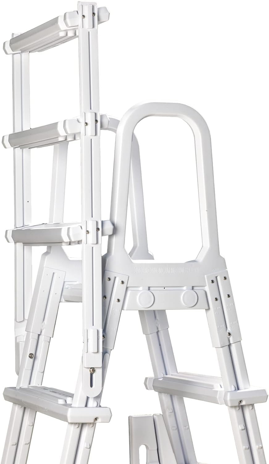 Poolzilla Pool Step Ladder for Above Ground Pools - A-Frame Flip Up ...