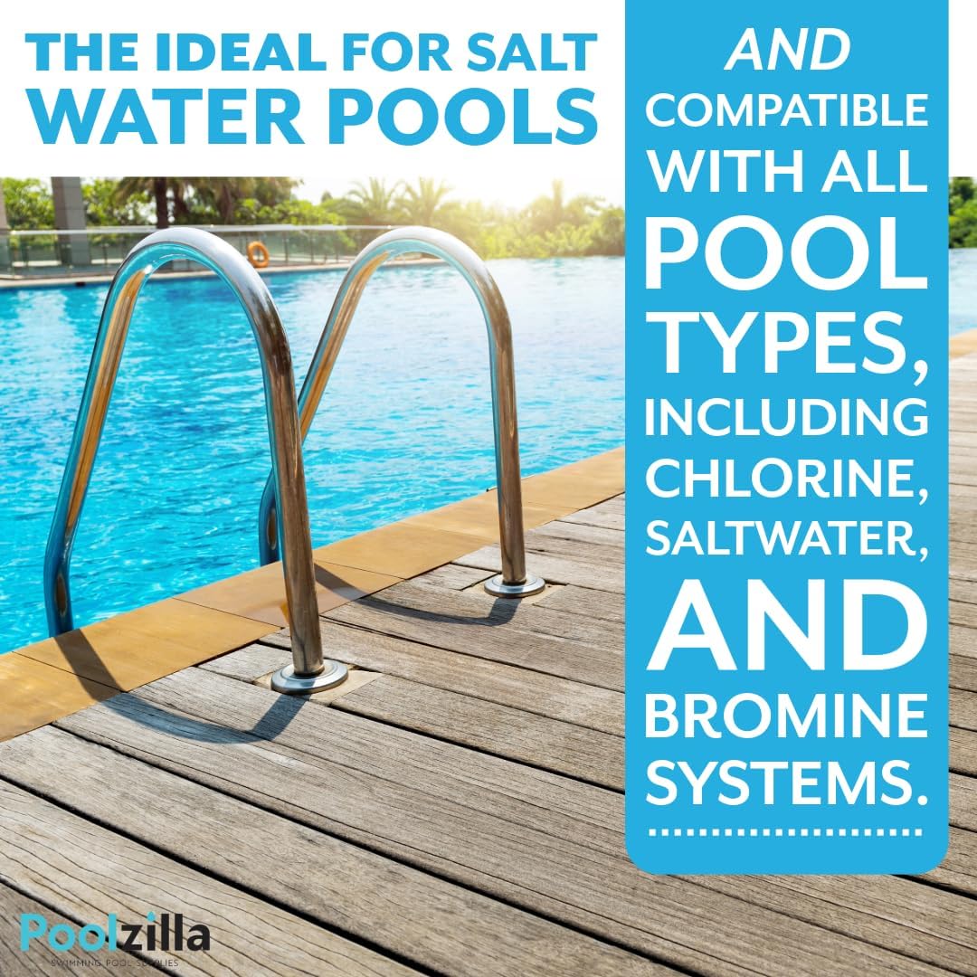 Poolzilla Three Tread Stainless Steel Pool Ladder Entry and Exit System ...