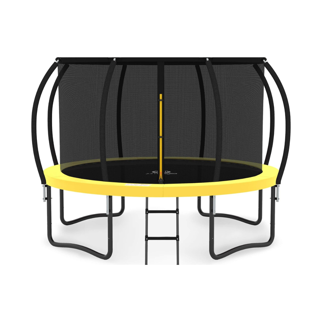 JUMPZYLLA Trampoline Outdoor 10FT with Enclosure and Ladder, ASTM ...