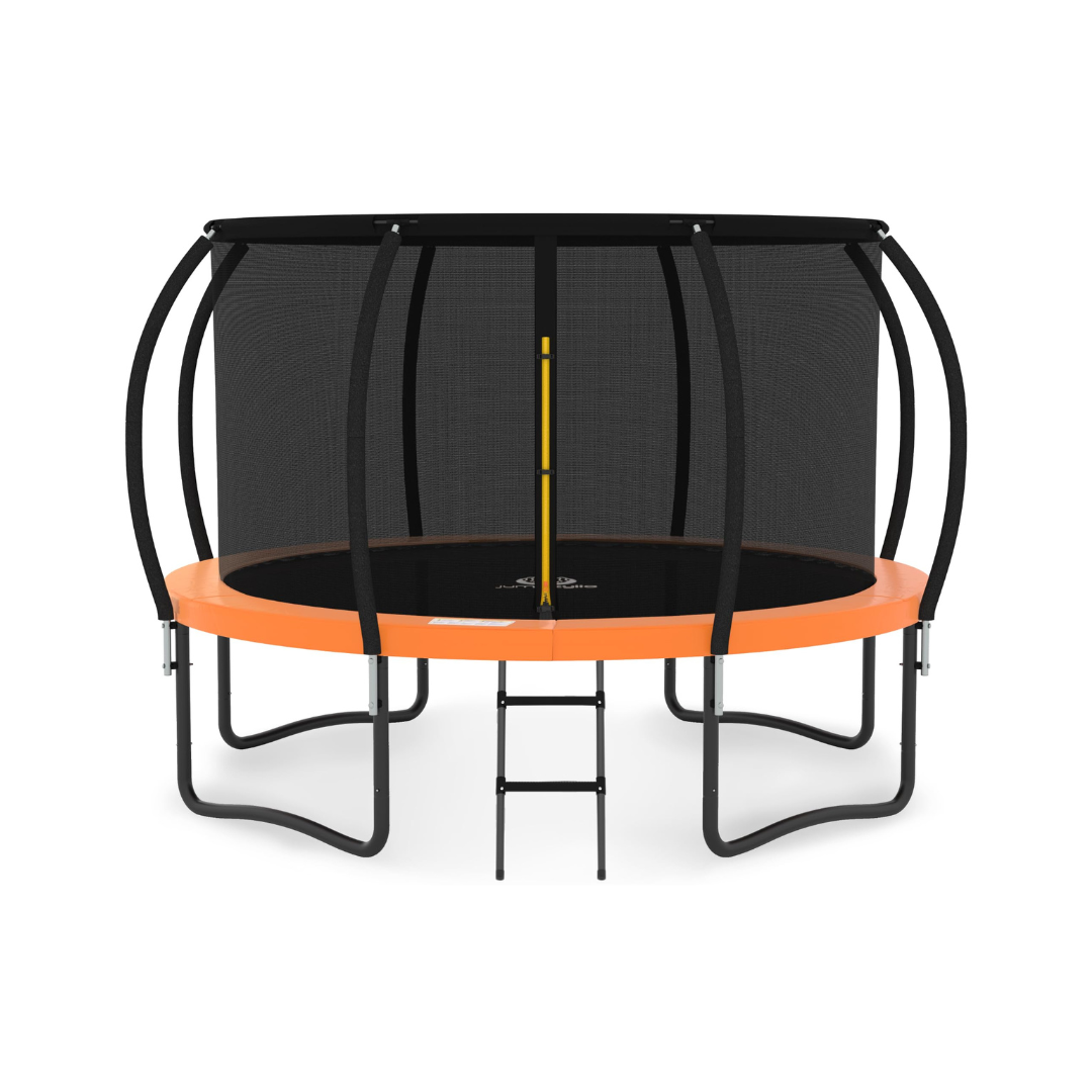JUMPZYLLA Trampoline Outdoor 14FT with Enclosure and Ladder, ASTM ...