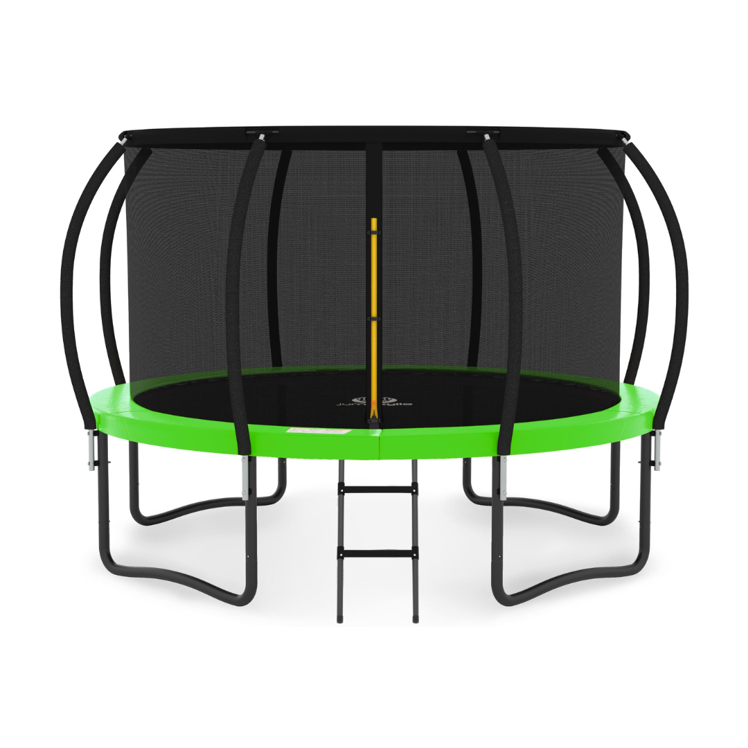 JUMPZYLLA Trampoline Outdoor 14FT with Enclosure and Ladder, ASTM ...