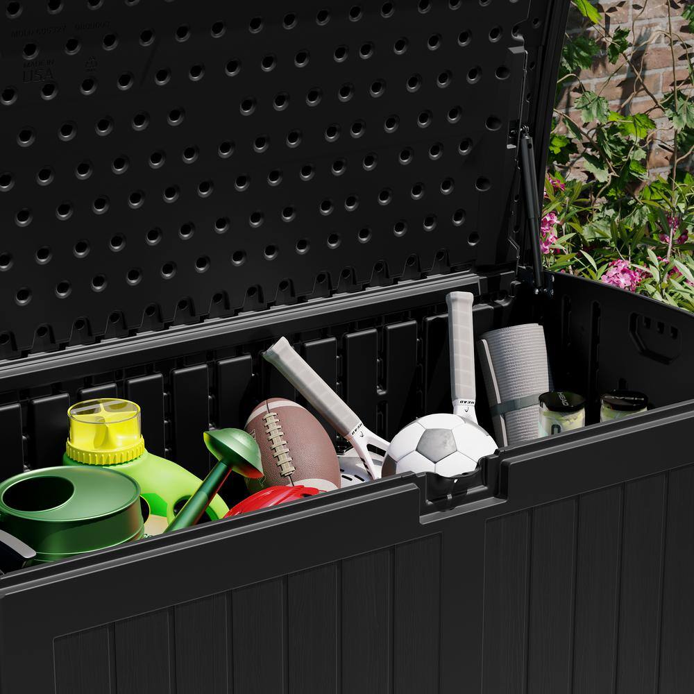 Suncast 200 Gal. Plastic Deck Box, Black - MartDiscover.com