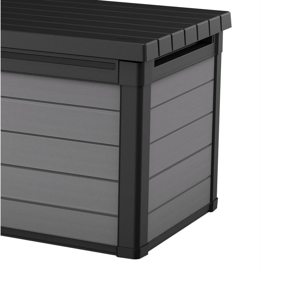Keter Premier 150 Gal. Resin Large Durable Grey Deck Box for Lawn ...