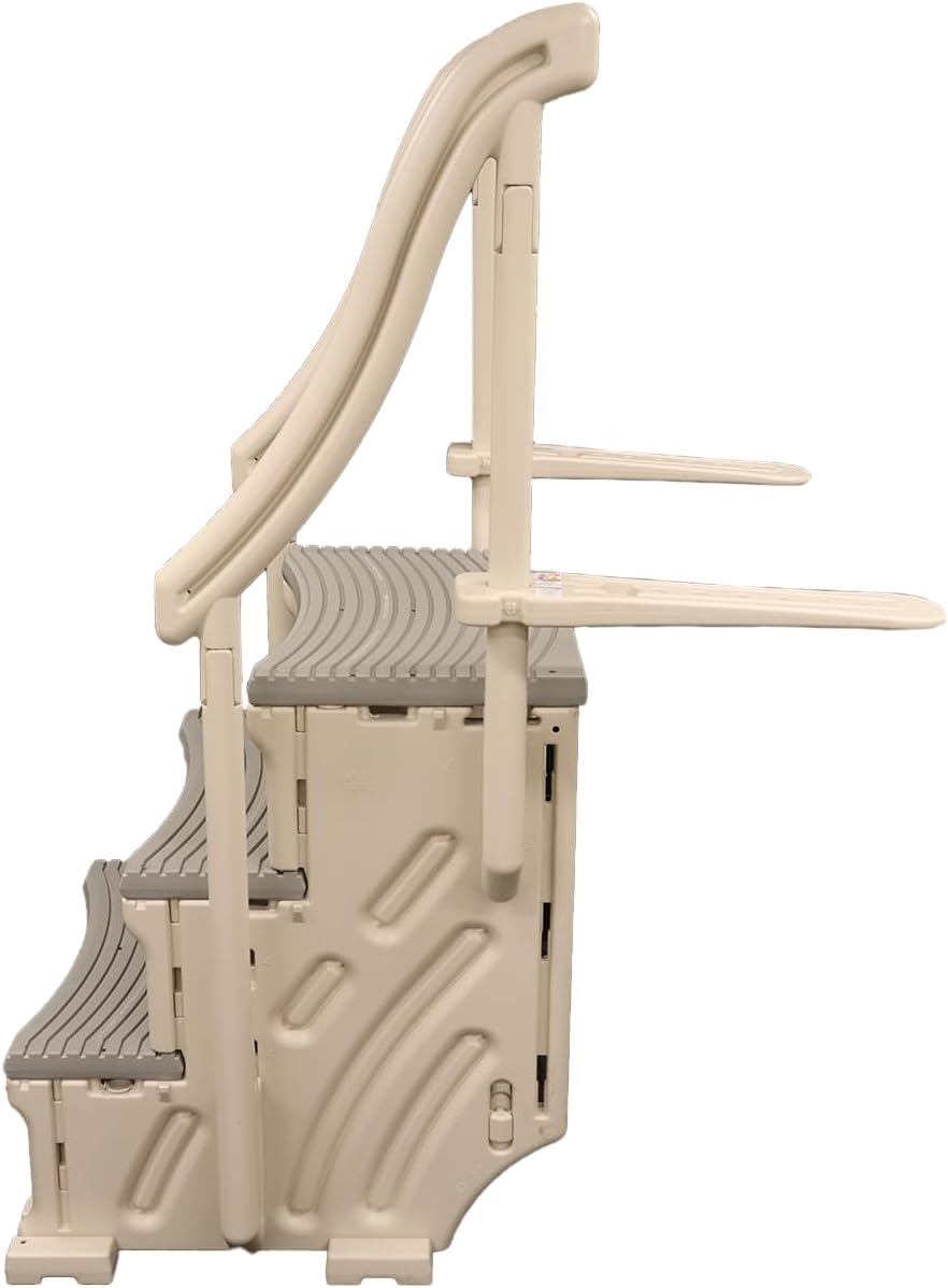 Confer Plastics Curved Drop-in Inground Pool Step 3 Tread Stair Entry ...