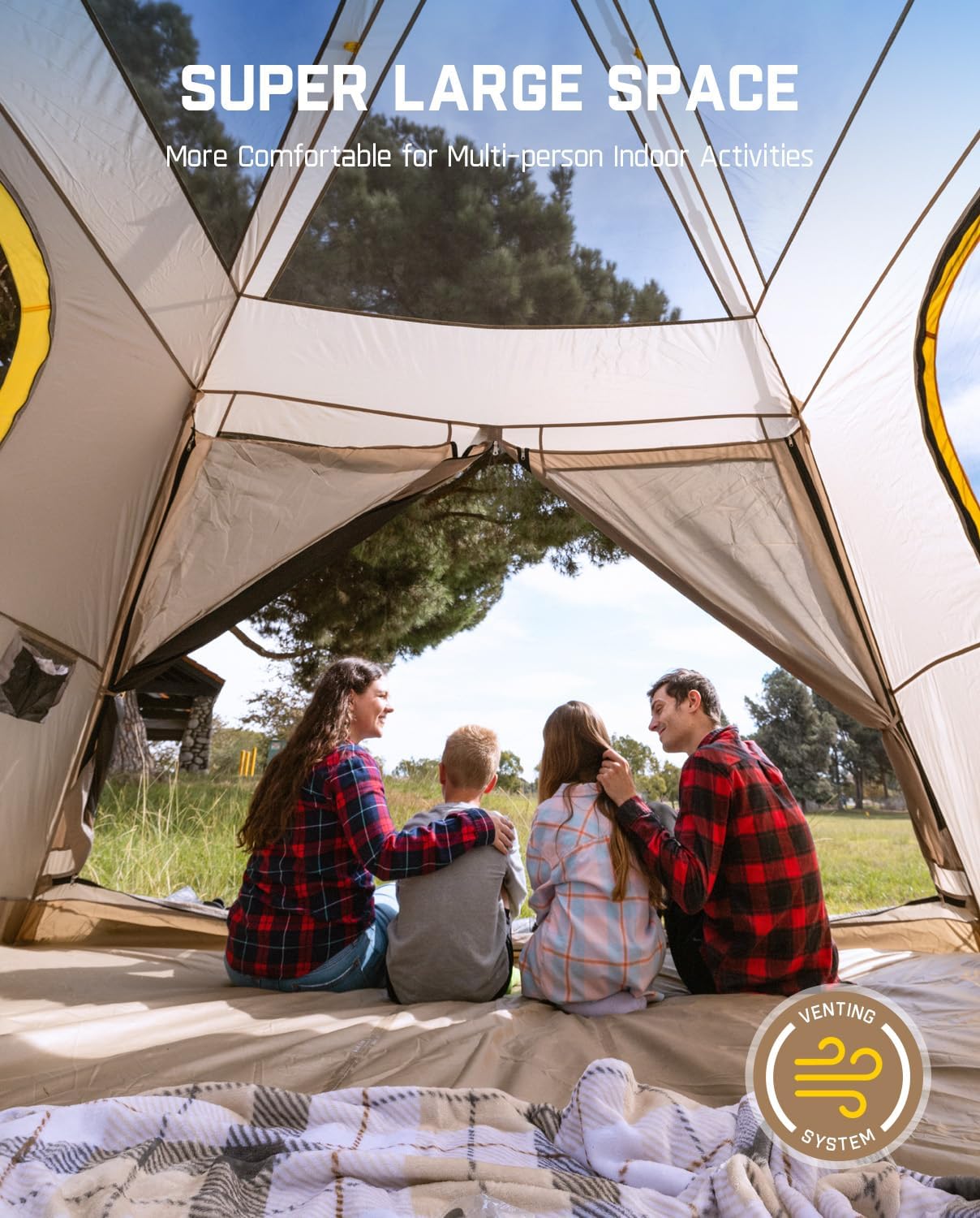 FanttikOutdoor Zeta C8 Air/C10 Air Camping Tent, Lightweight 10 Person ...
