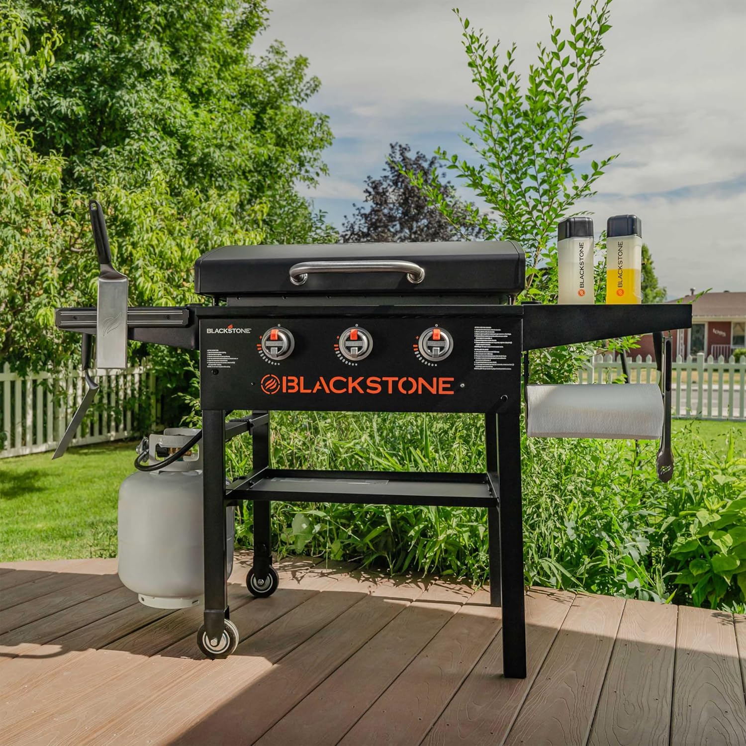 Blackstone 28 Inch Griddle 2080 Original 3-Burner XL Griddle with Hood ...
