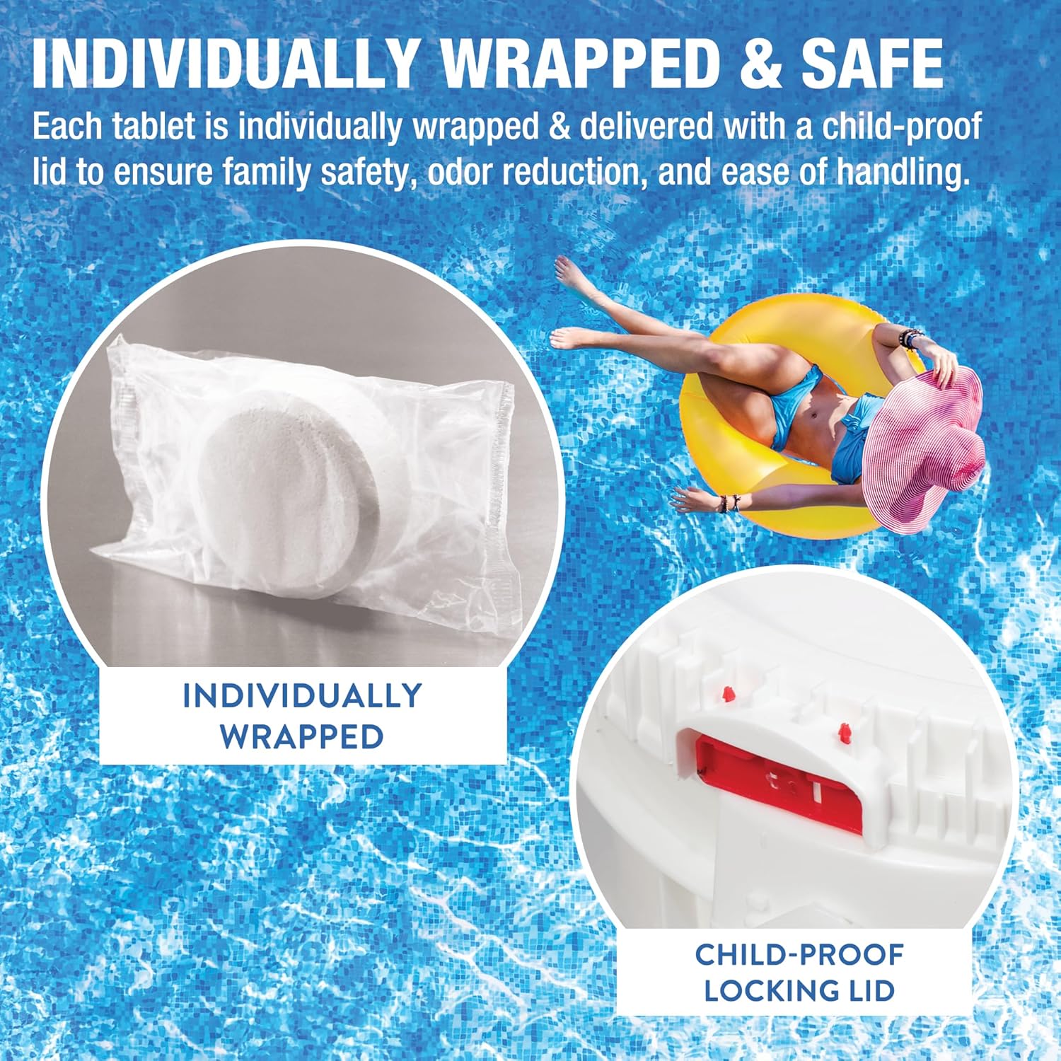 Doheny’s 3-Inch Stabilized Chlorine Tablets for Sanitizing Swimming ...