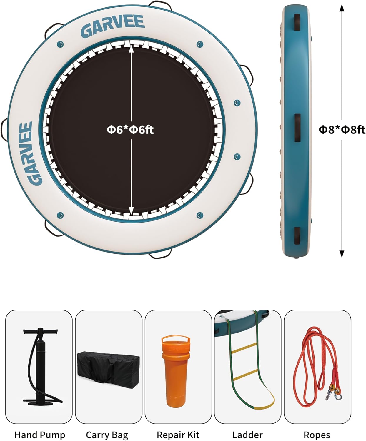 Inflatable Water Hammock Floating Dock Mesh, 10FT/8FT Sunchill Float ...