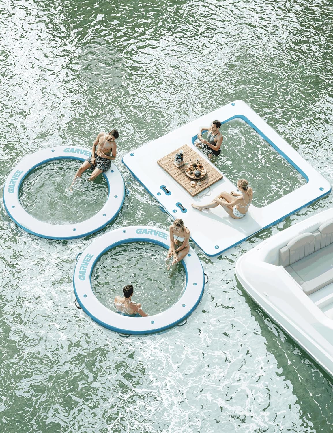 Inflatable Water Hammock Floating Dock Mesh, 10FT/8FT Sunchill Float ...
