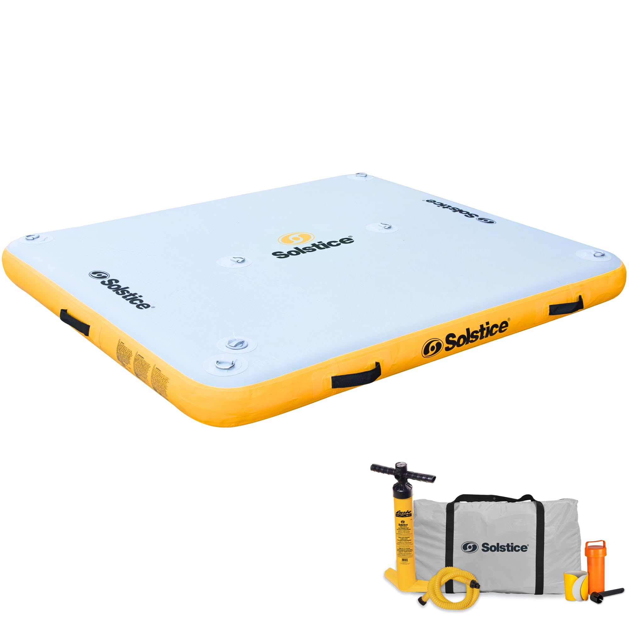 SOLSTICE 5-Person Classic Inflatable Dock, Floating Water Raft Platform ...