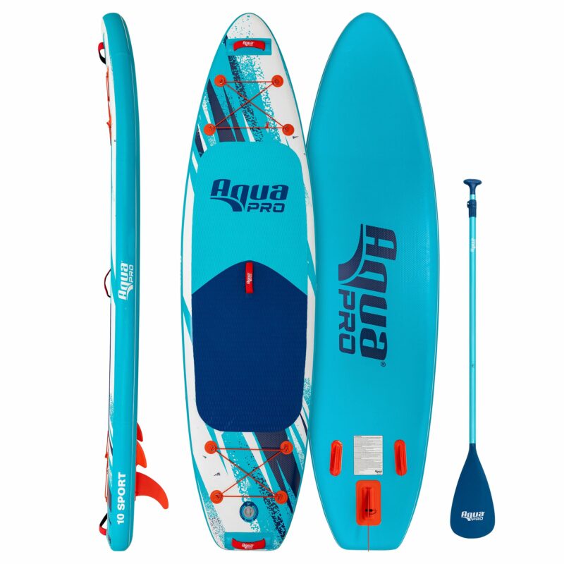 Aqua PRO Halcyon Sport Inflatable Stand-Up Paddleboard iSUP, Standard ...