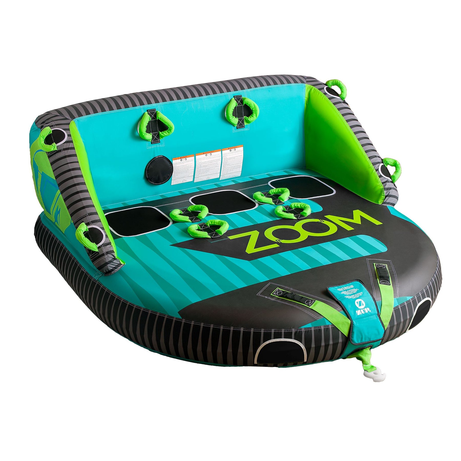 ZUP Zoom 2-3 Person Towable Heavy Duty Deck Tube for Boating ...