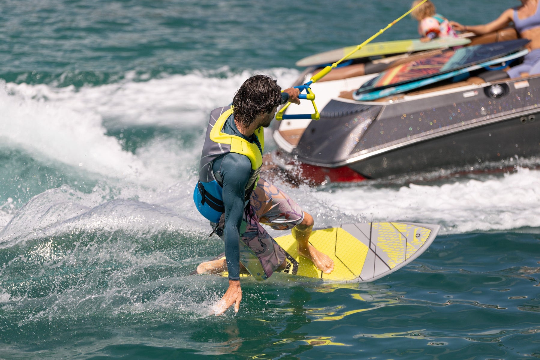 ZUP 4'11" WAKESURF Wakeboard with EVA Foam Grip Pad, Kneeboard ...