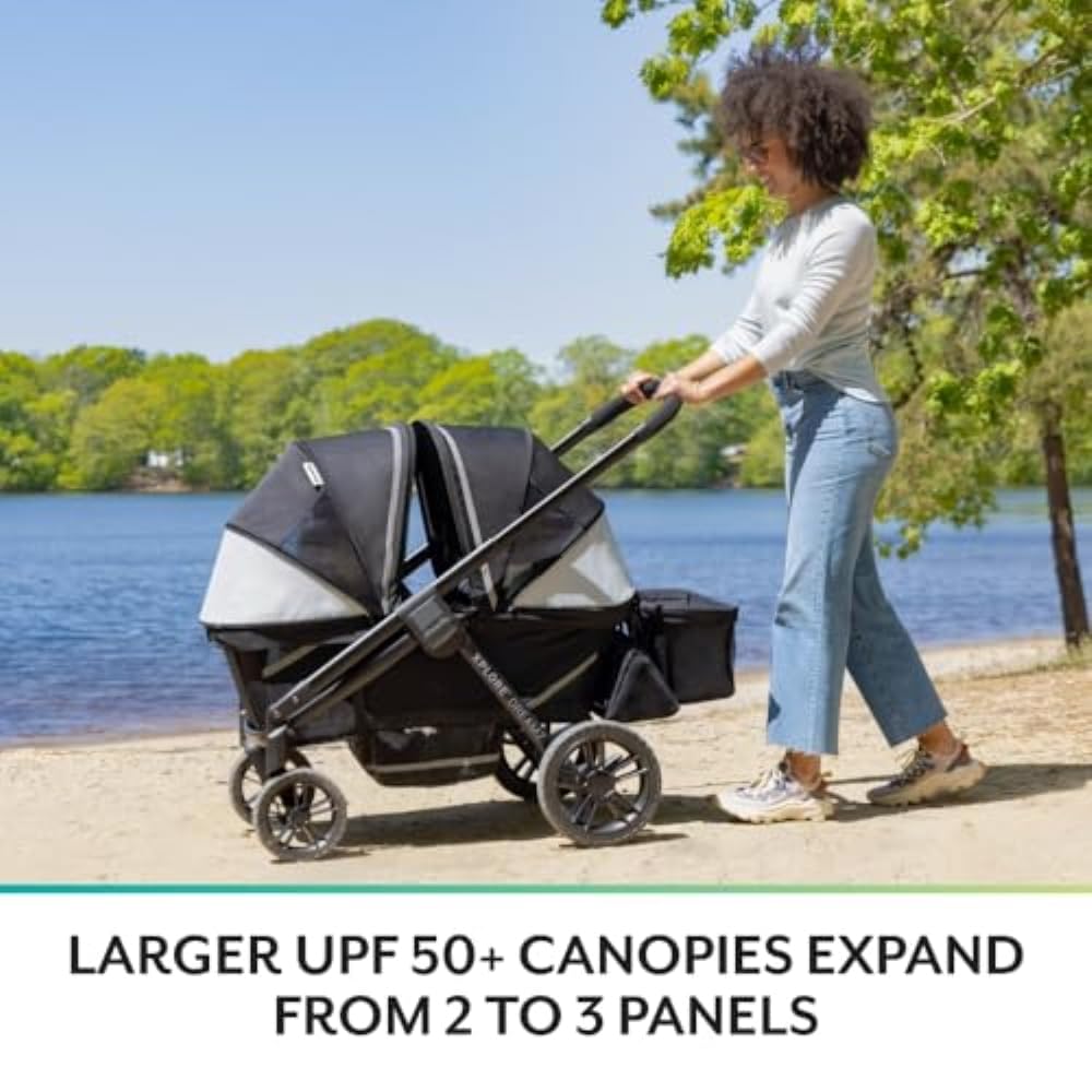Evenflo Pivot Xplore Dreamz All-Terrain Stroller Wagon with Bassinet ...