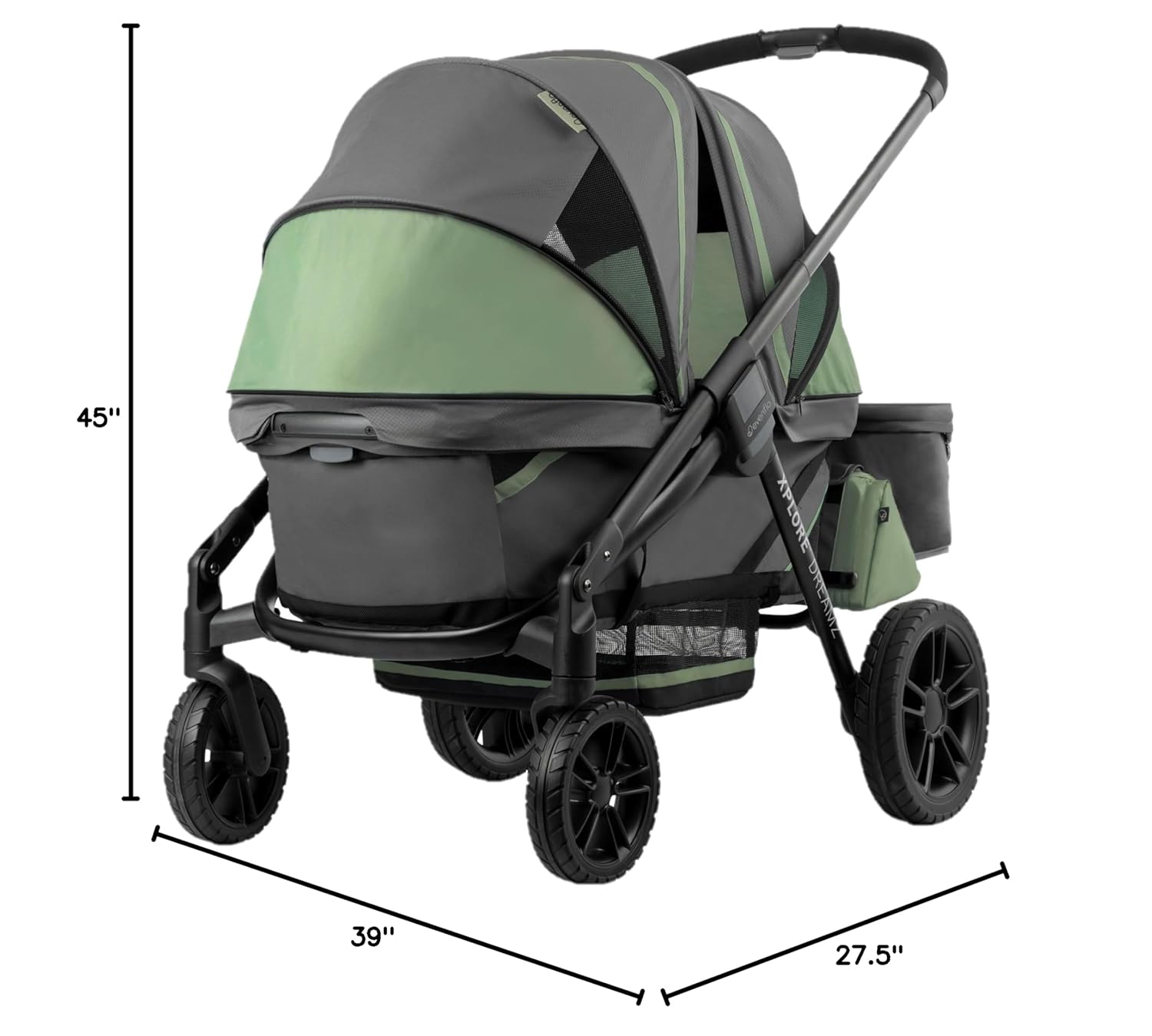 Evenflo Pivot Xplore Dreamz All-Terrain Stroller Wagon with Bassinet ...