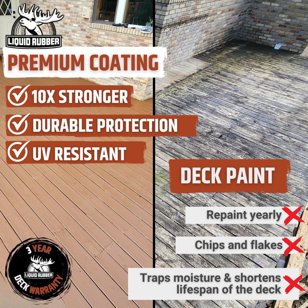 Liquid Rubber Polyurethane Deck Coating – 10X Stronger Than Traditional ...