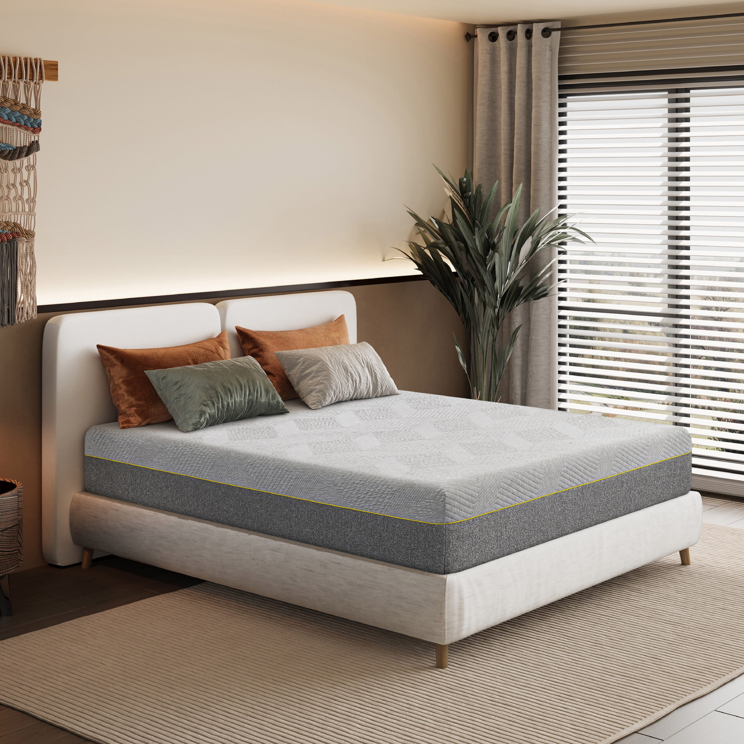 MLILY Ego Gray 12 inch Gel Mattress in a Box, Full Size Memory Foam ...