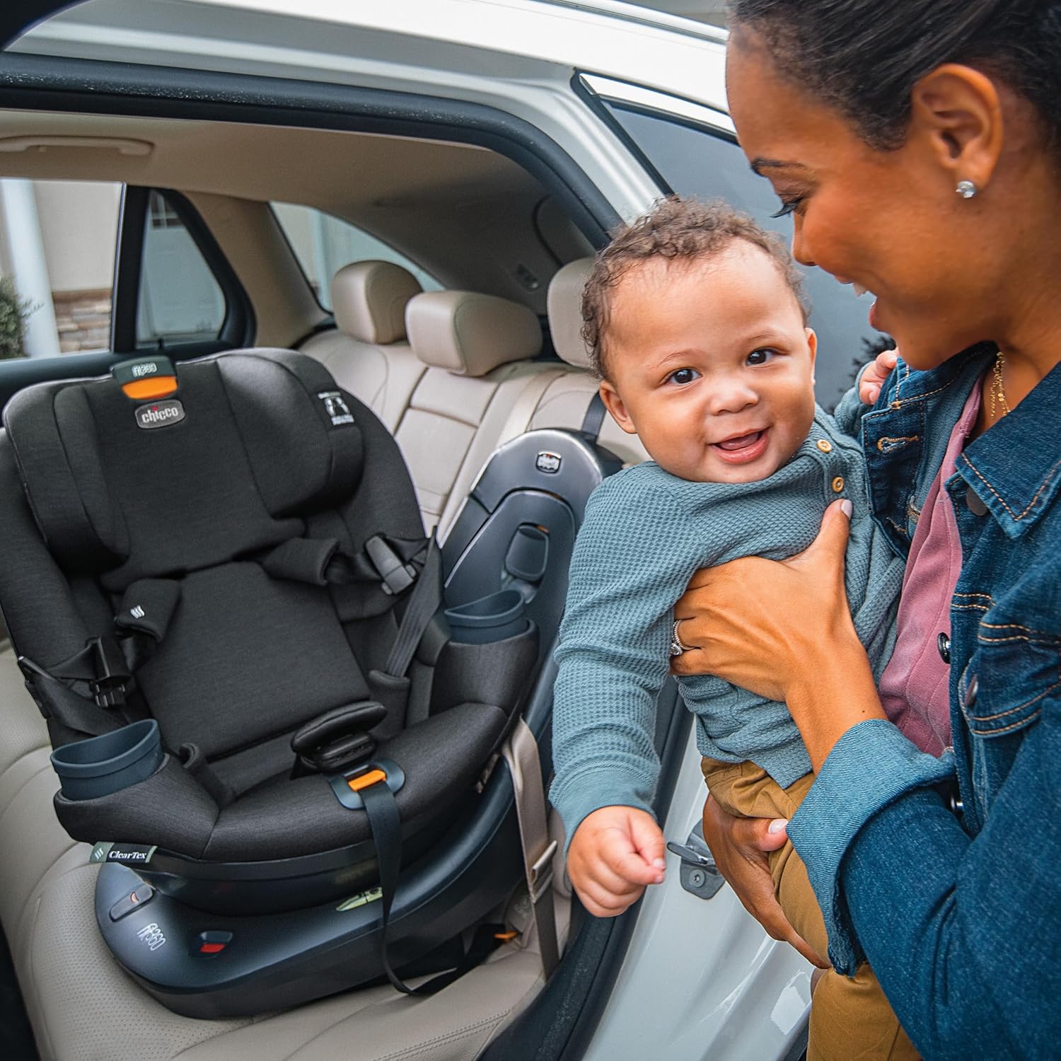 Chicco Fit360 ClearTex Rotating Convertible Car Seat, Drift ...