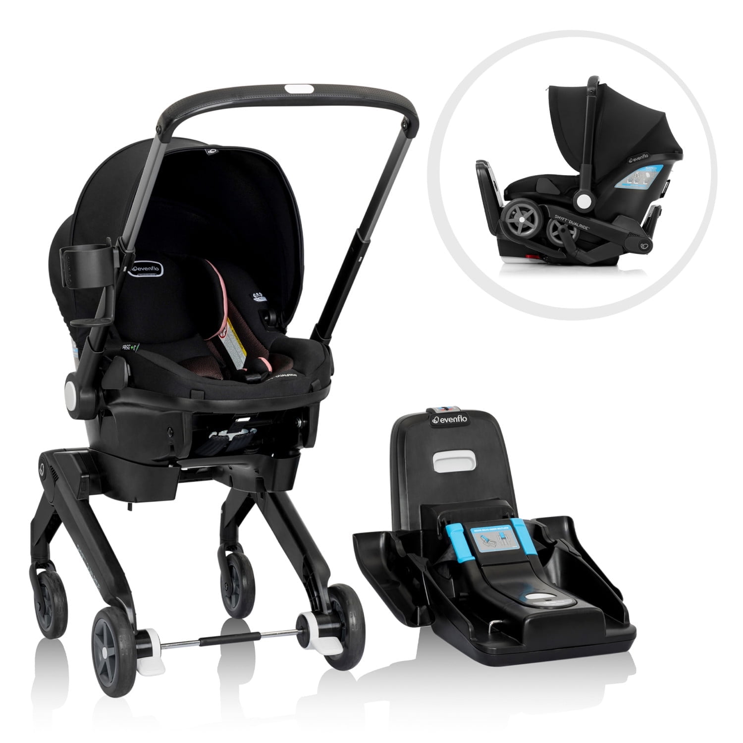 Shyft DualRide Infant Car Seat and Stroller Combo (Ayer Pink ...