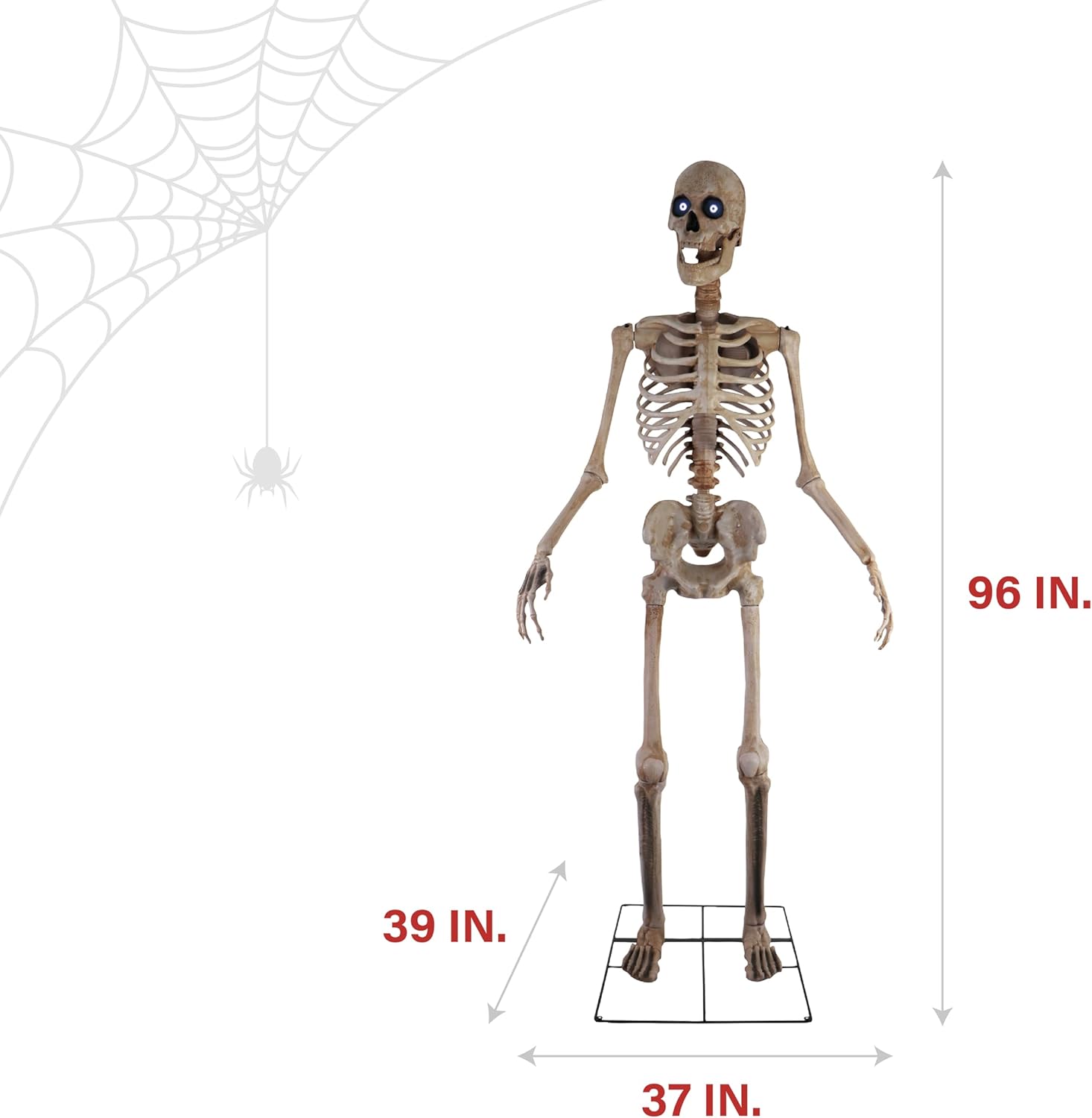 Haunted Hill Farm Motion-Activated 8-Ft. Tall Towering Skeleton, Plug ...