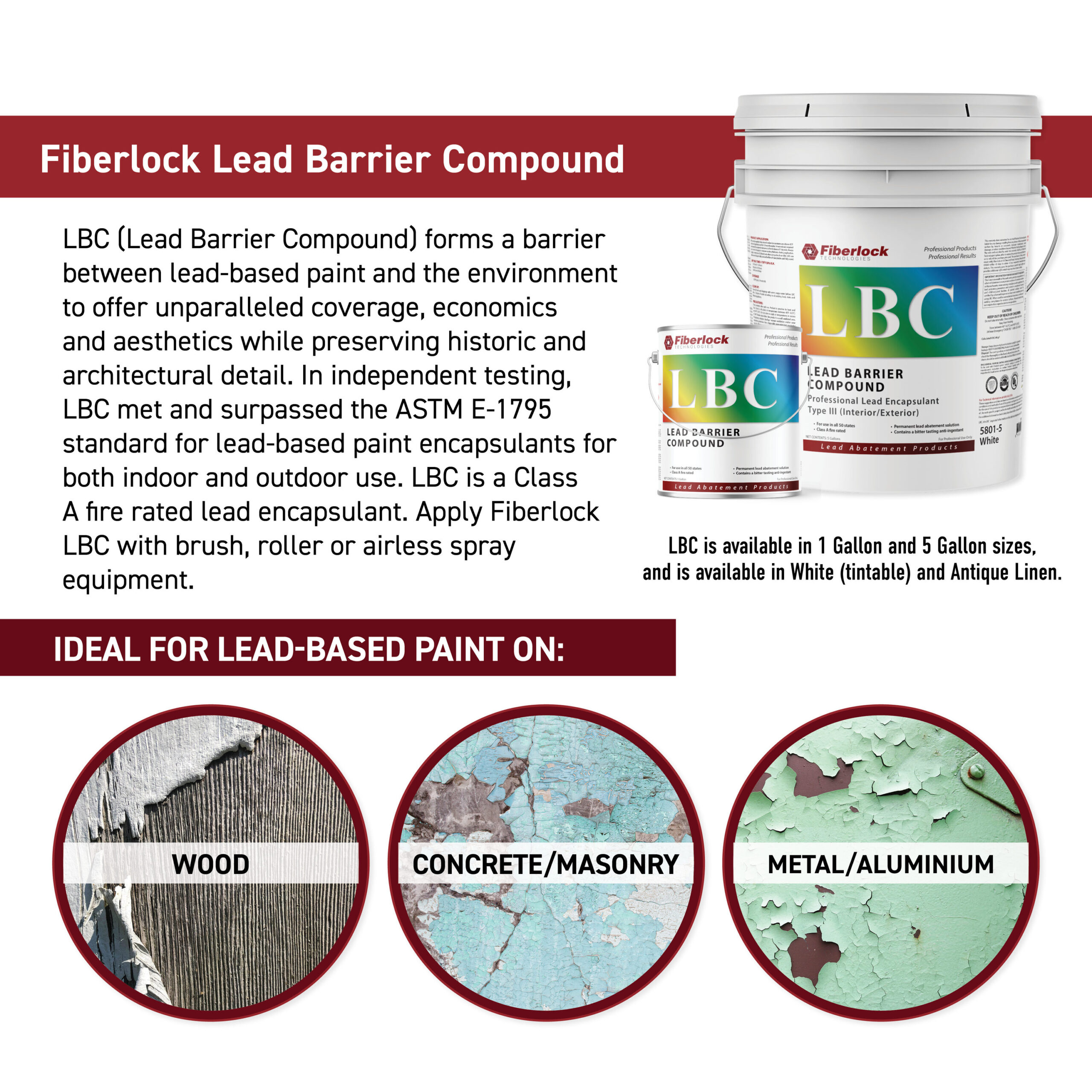 Fiberlock LBC Lead Barrier Compound Flat White Tintable Interior Paint ...