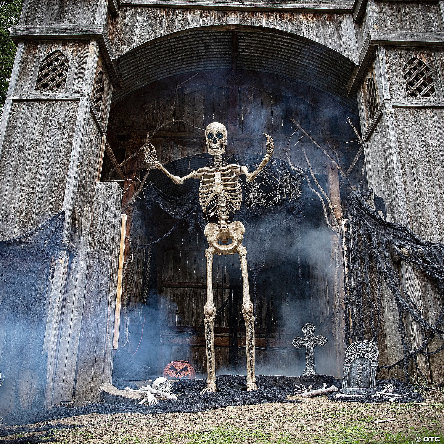 Seasonal Visions 8-Foot Towering Skeleton with Projection Eye ...
