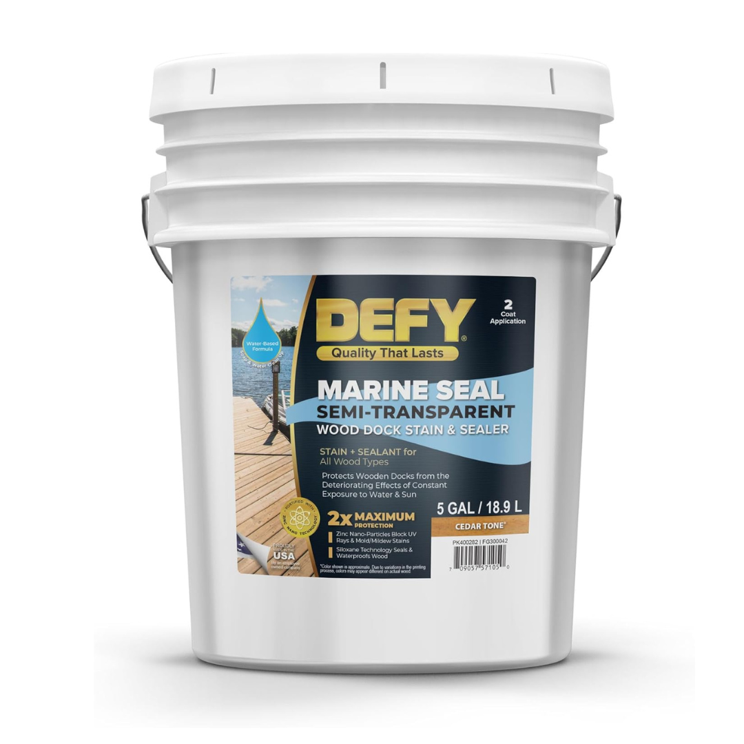 DEFY Marine Seal Semi-Transparent Exterior Wood Stain and Sealer ...