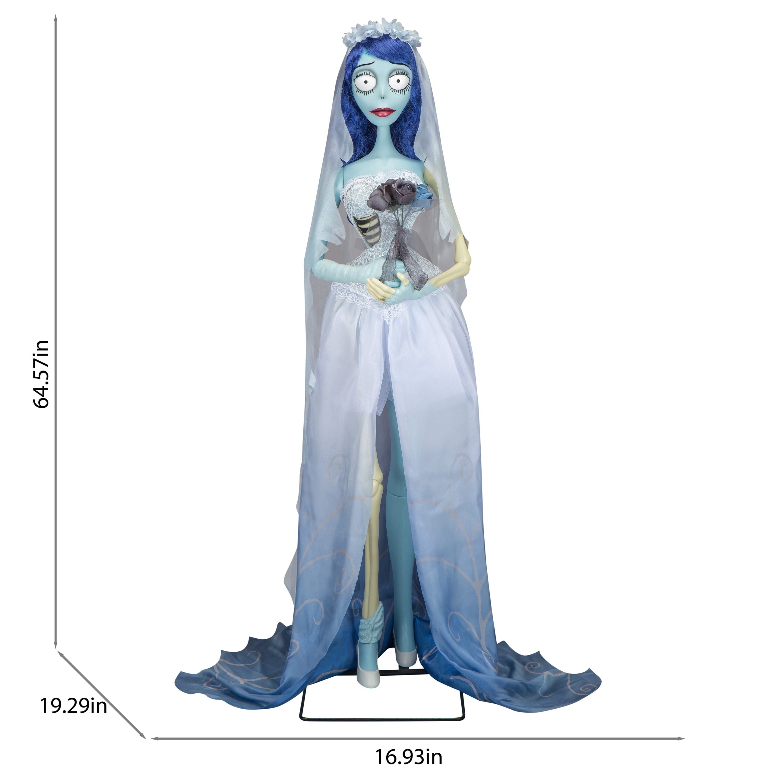 Warner Brothers 5.5-ft Corpse Bride Emily Motion Activated Animatronic ...