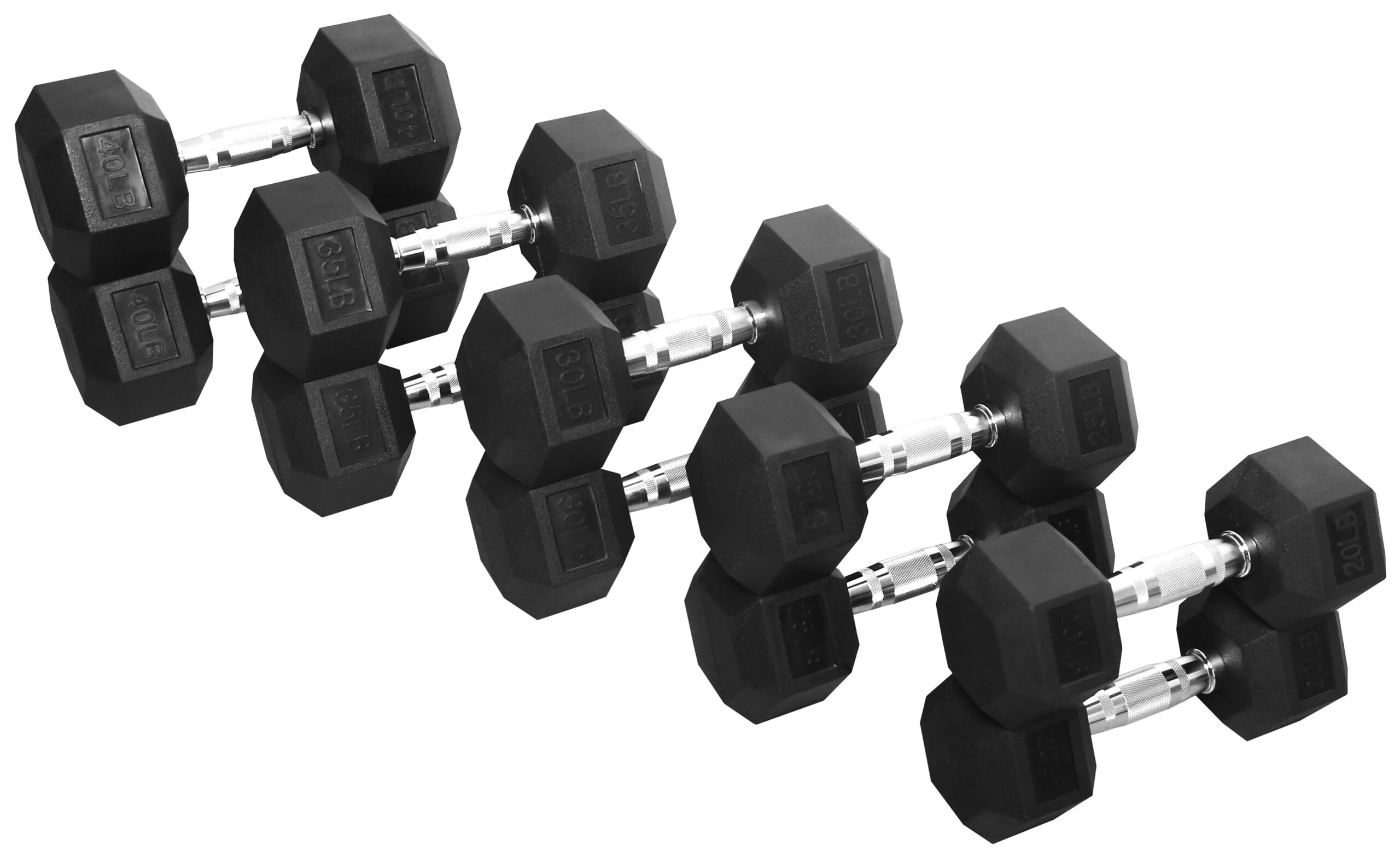 BalanceFrom 300 LB Dumbbell Set, Pair of 20, 25, 30, 35, 40 LBs ...