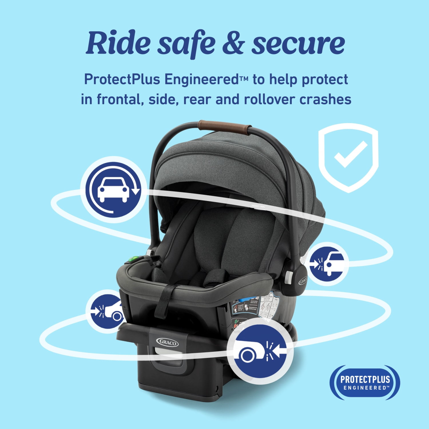 Graco GoMax Infant Car Seat ft. Insta-Install Rigid LATCH, Ace ...