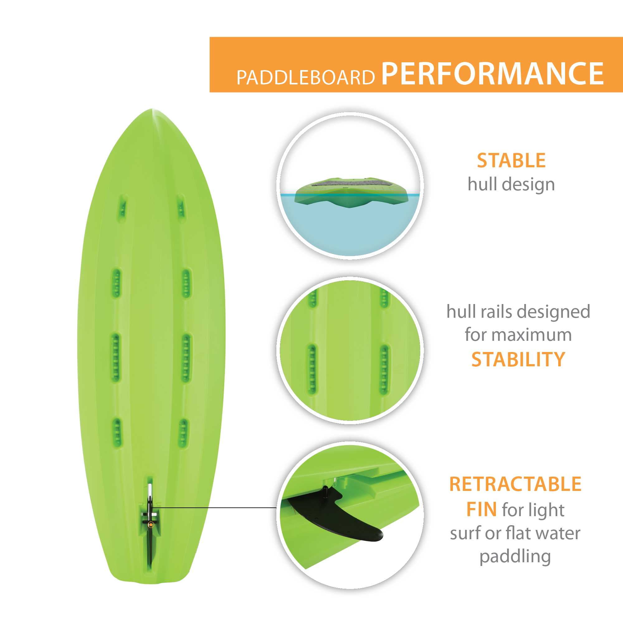 Lifetime Hooligan 8 ft. Youth Stand-up Paddle Board, Lime Green (90699 ...