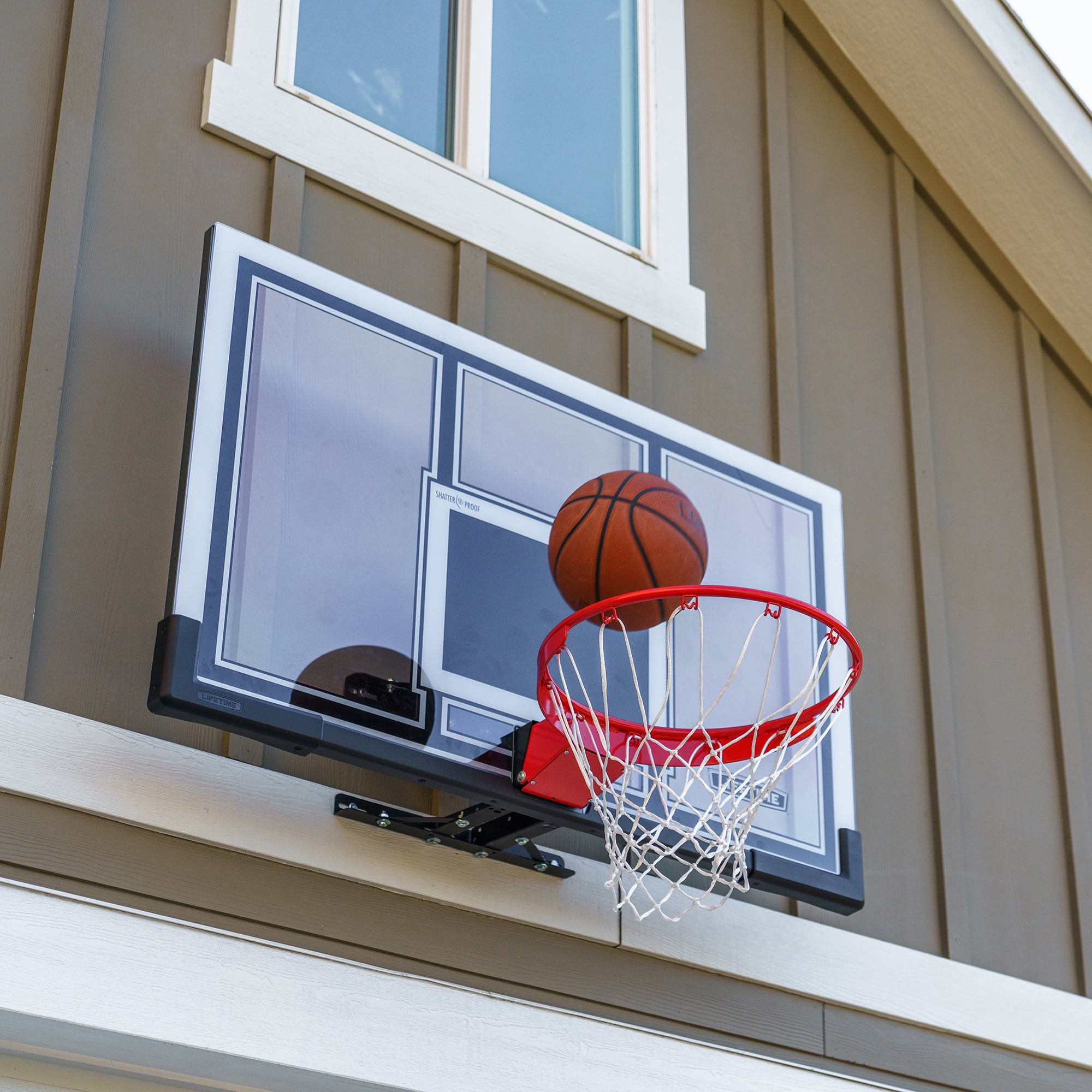 Lifetime New Basketball Indoor/Outdoor Backboard and Rim Combo Kit (54 ...