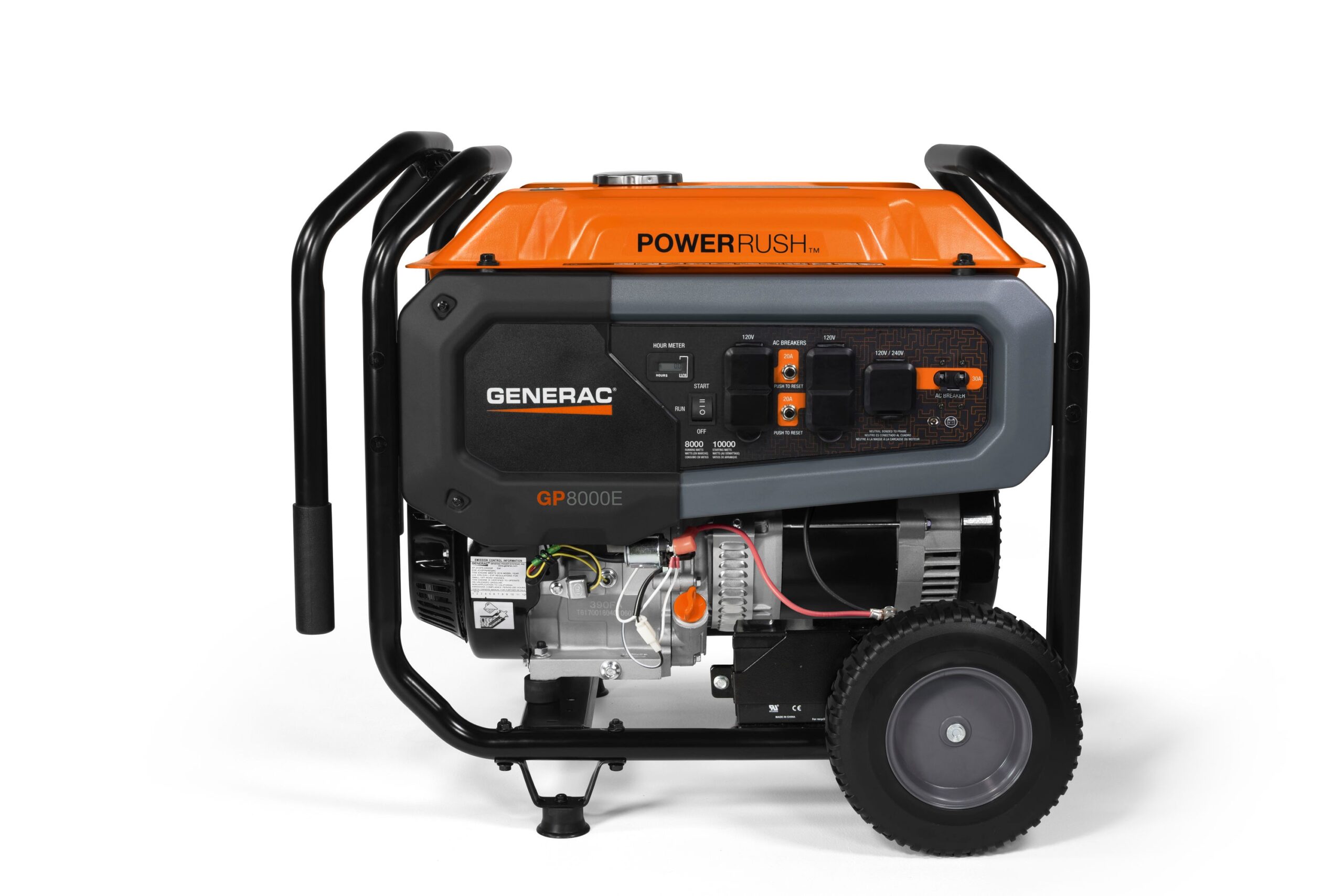 Generac Gas-Powered (49 State) Electric Start w/COsense 10000 / 8000 ...