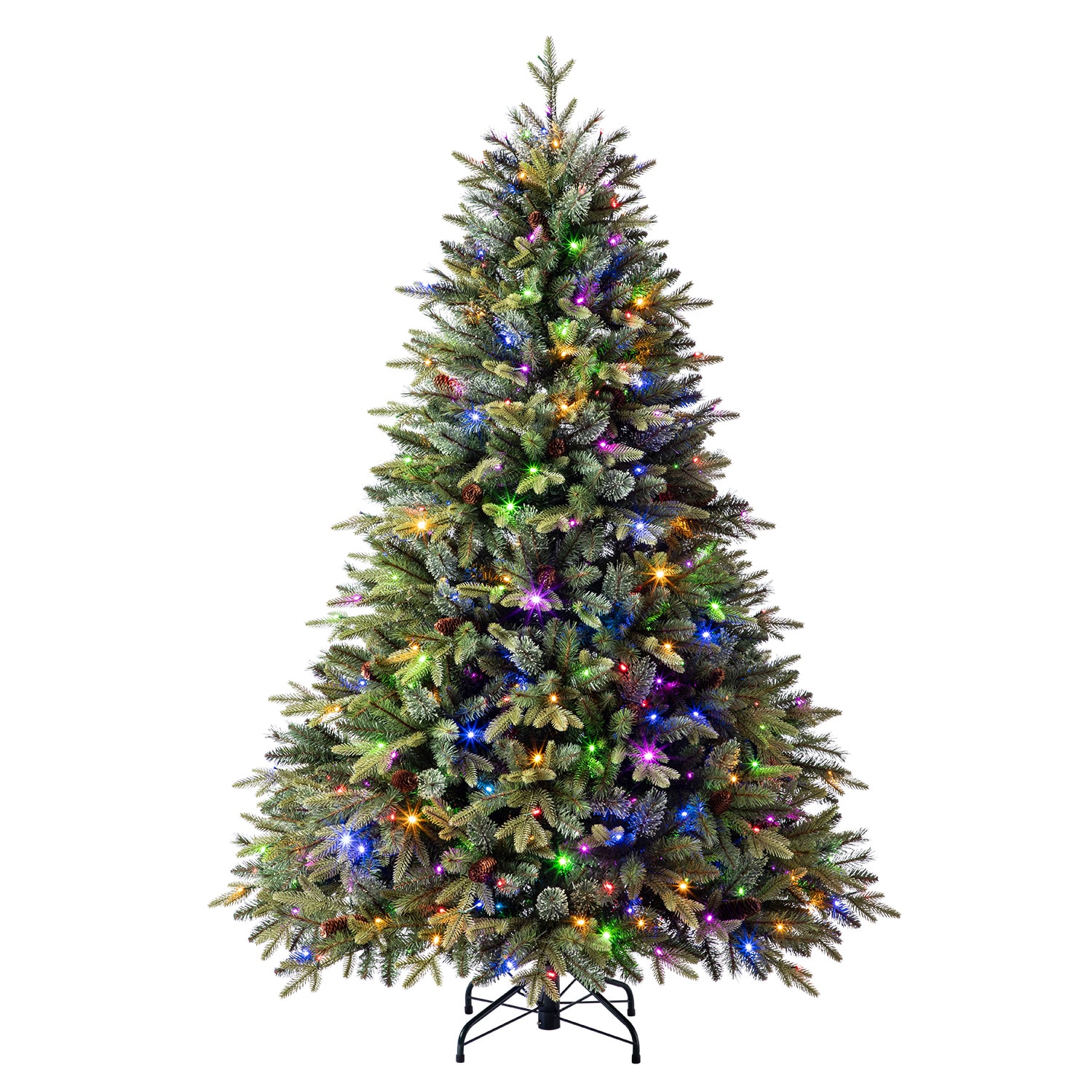 Holiday Living 6-ft Hayden Pine Pre-lit Artificial Christmas Tree with ...