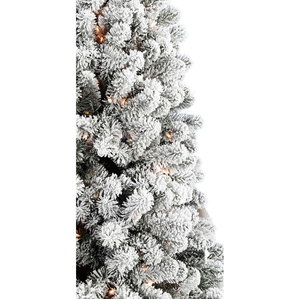 Fraser Hill Farm 10-ft Alaskan pine Pre-lit Flocked Artificial ...