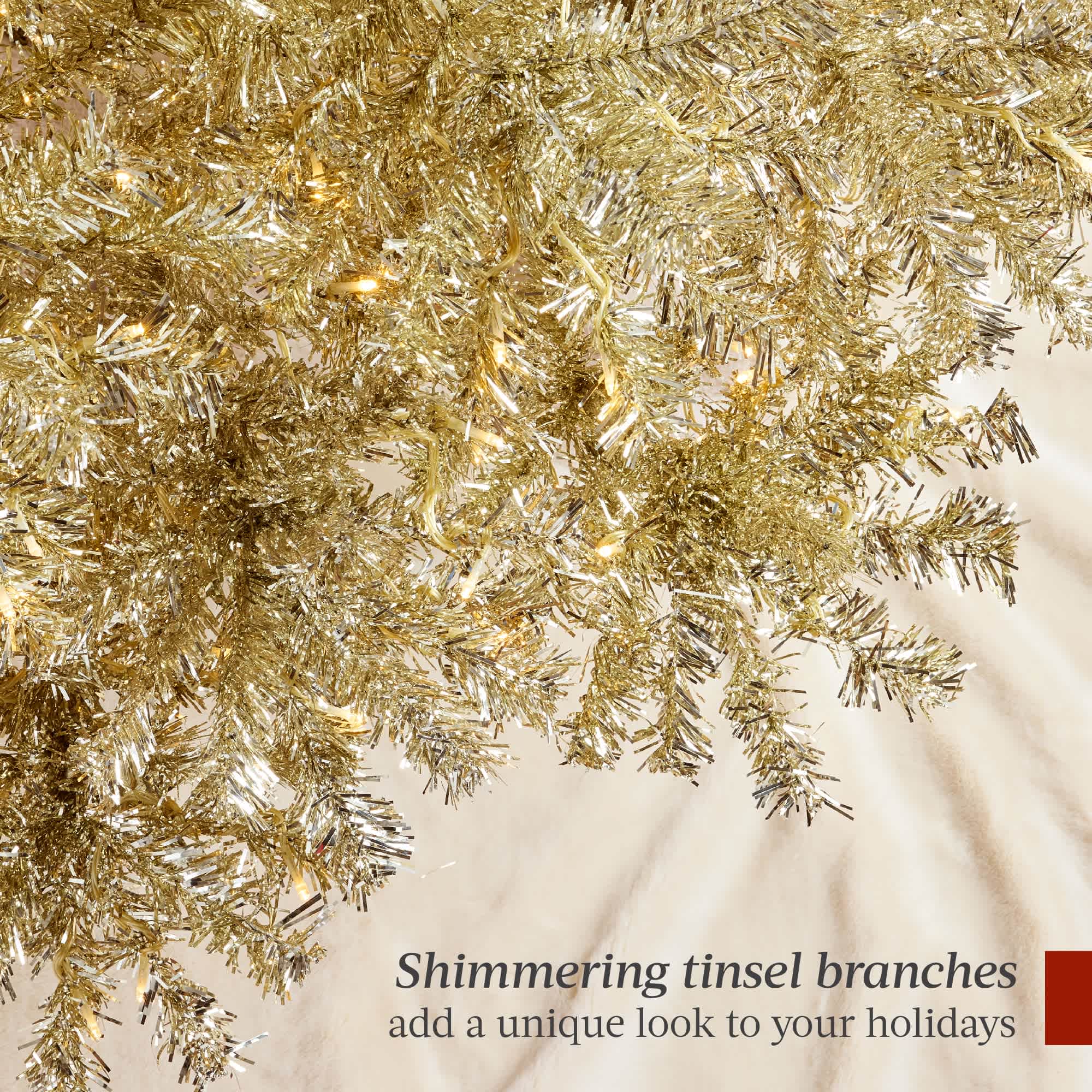 Best Choice Products Prelit Artificial Tinsel Christmas Tree Festive ...