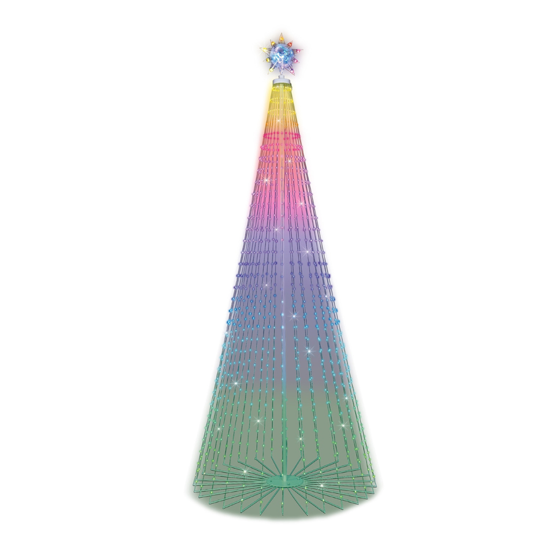 GE 12-ft RGB String Tree with Color Changing LED Lights - MartDiscover.com