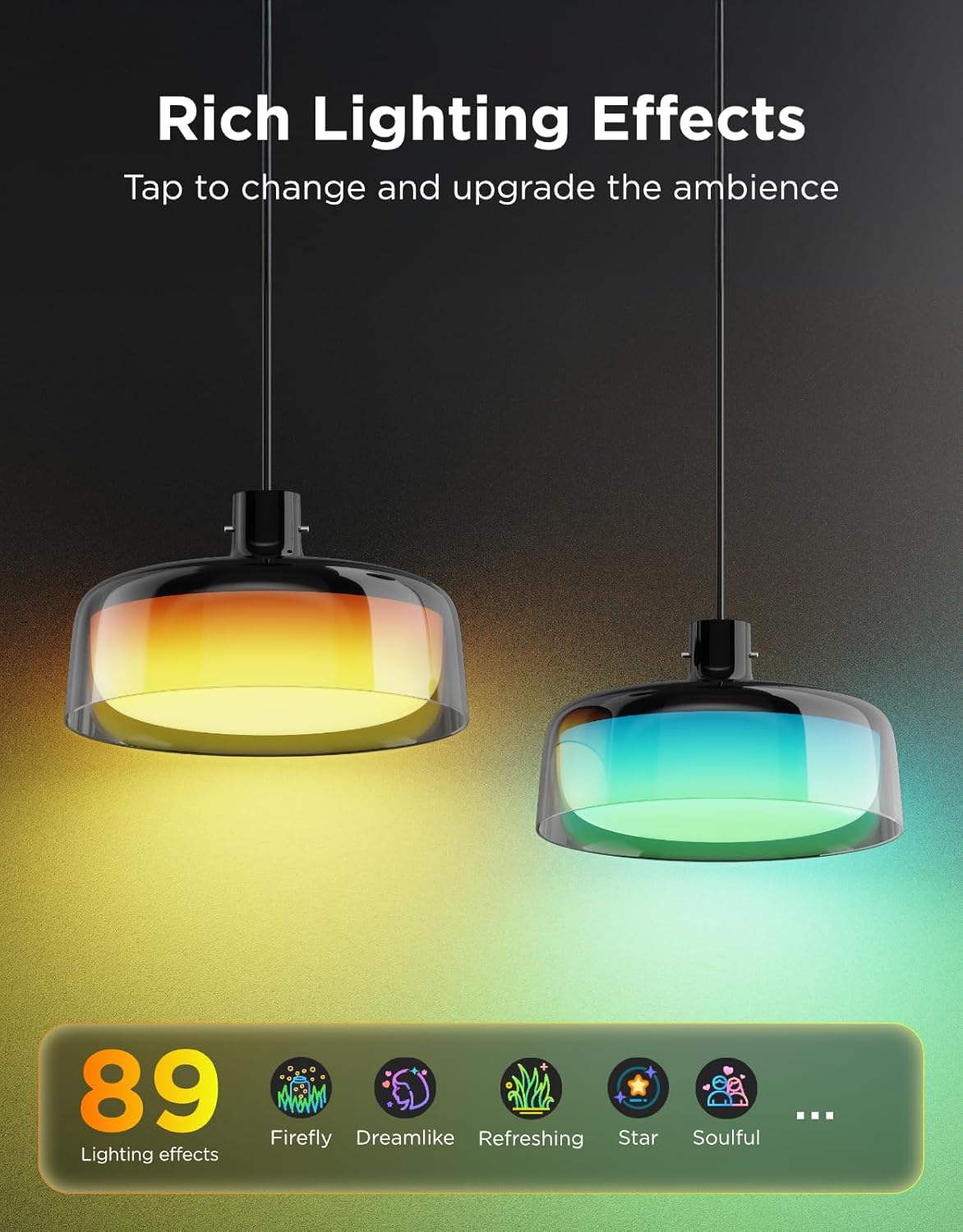 Govee Pendant Light for Kitchen Island, Three-Layer RGBIC Smart ...