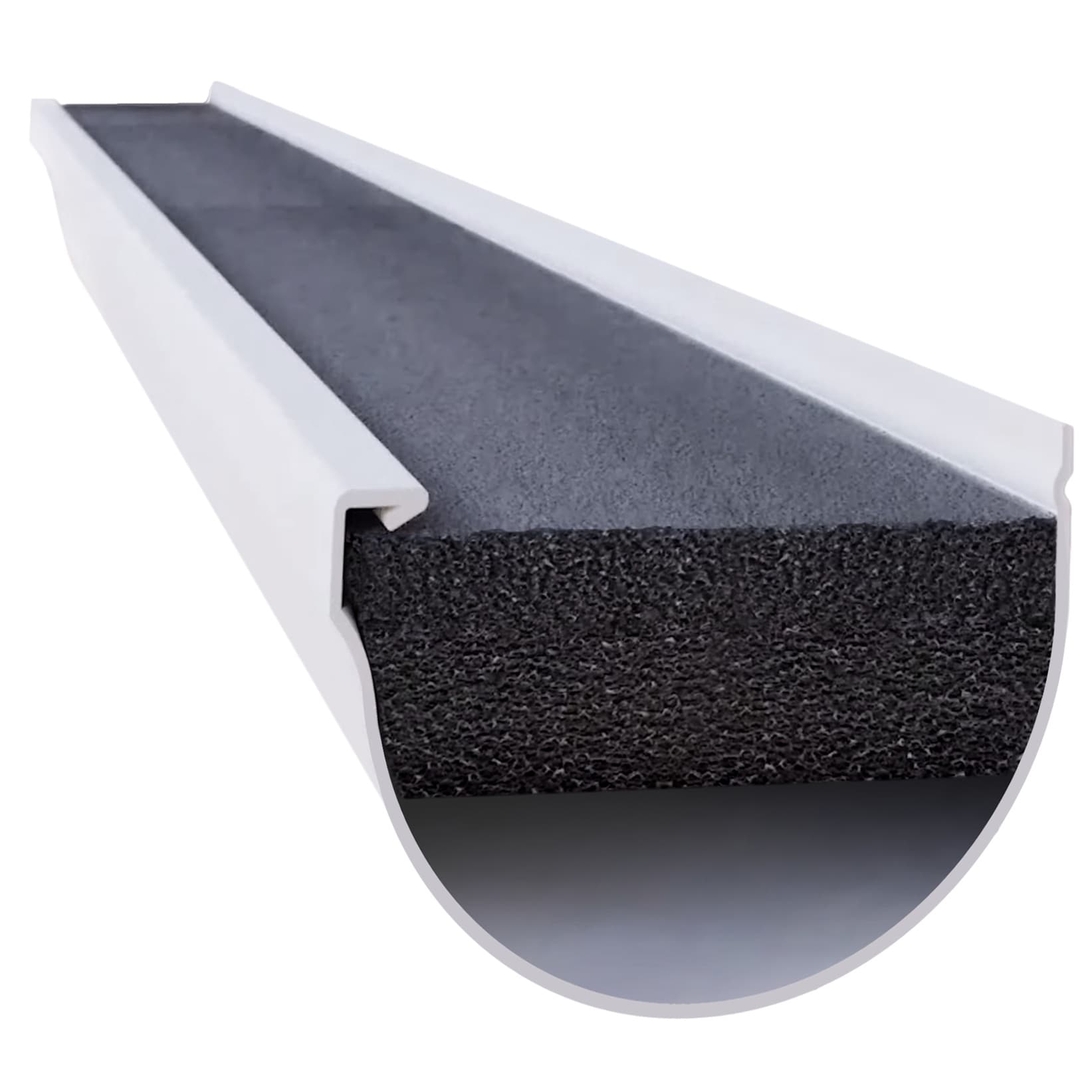 GutterFoam GutterFoam Pro FR Black Foam Half round ( 4-in x 4-ft ...