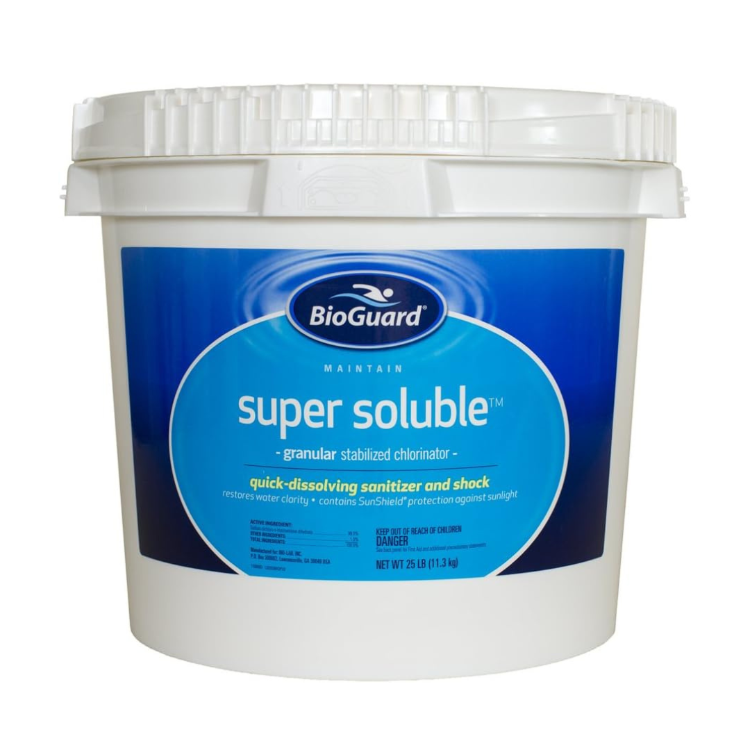 BioGuard Super Soluble Chlorine, 25 lb, Granular Stabilized Chlorinator ...