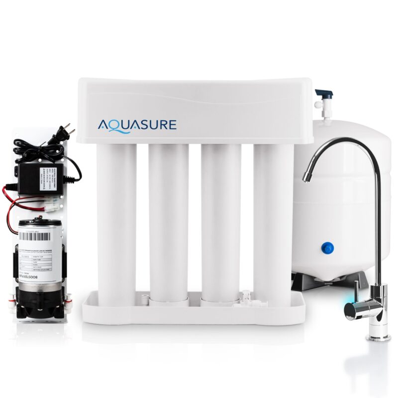 AQUASURE Premier 4-stage Membrane Reverse Osmosis Filtration Under Sink ...