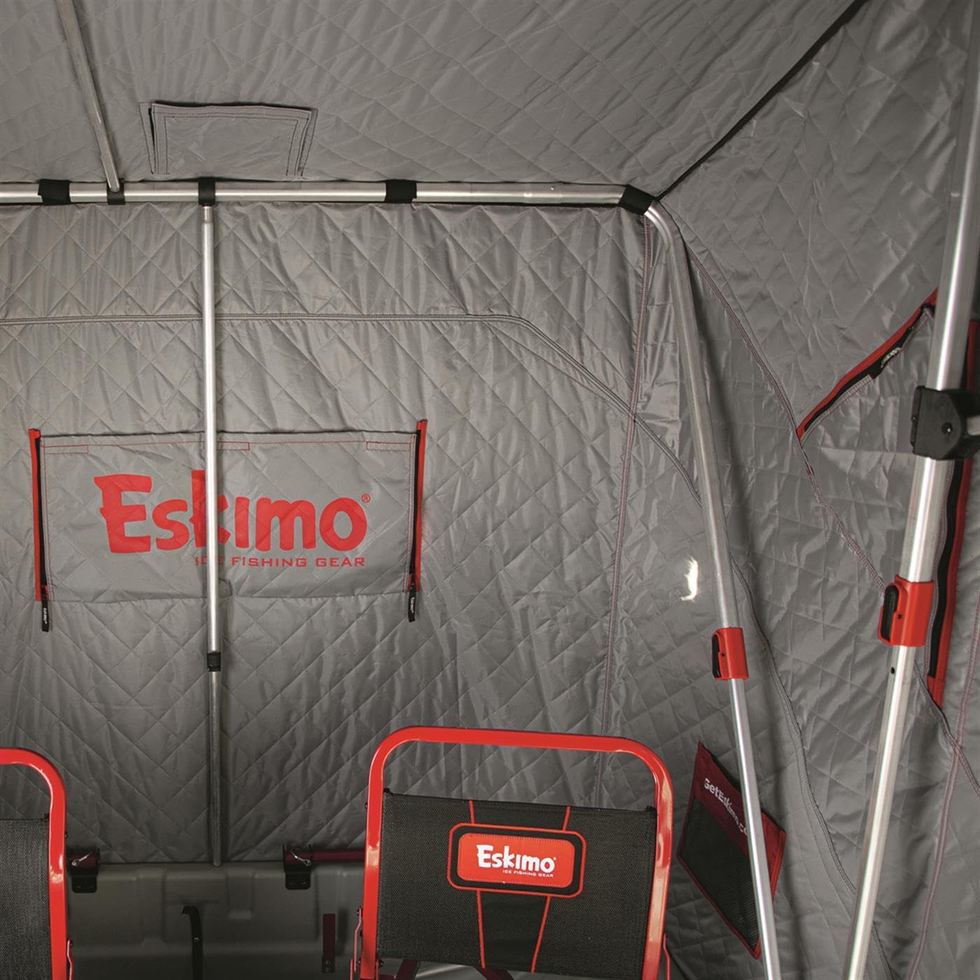 Eskimo Eskape 2600 Insulated 2 Person Ice Fishing Shelter, Red ...